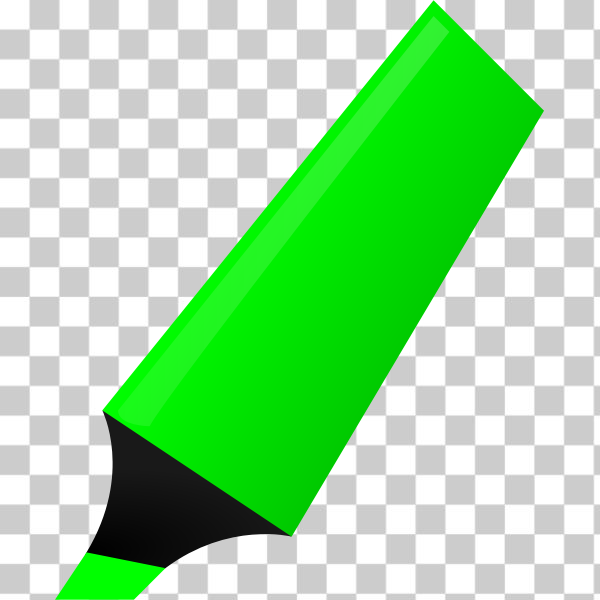 Free: SVG Vector drawing of green highlighter - nohat.cc