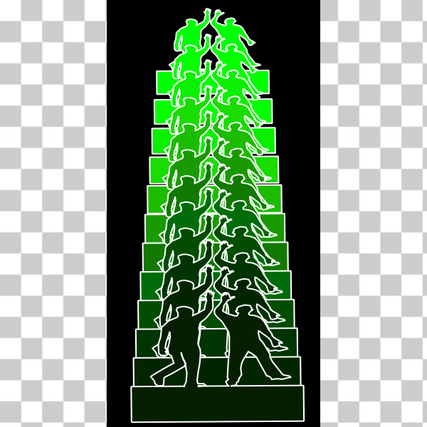 Free: SVG Vector drawing of high five green remix - nohat.cc