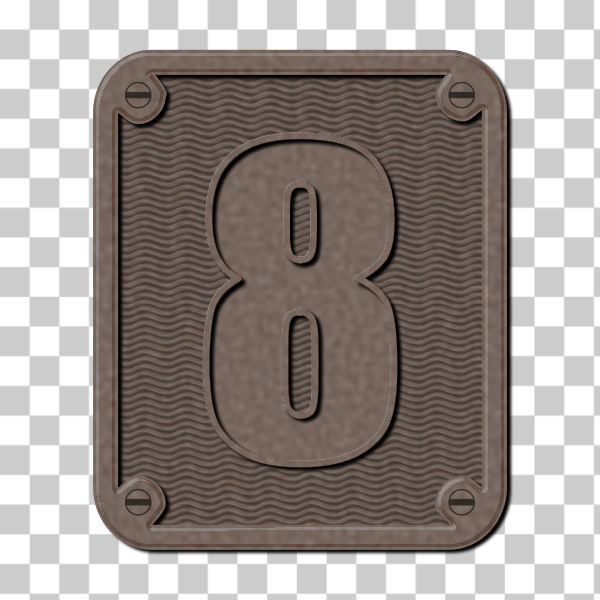 Free: SVG Vector drawing of metal number eight - nohat.cc