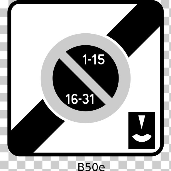 Free: SVG Vector drawing of parking disc zone black and white sign ...