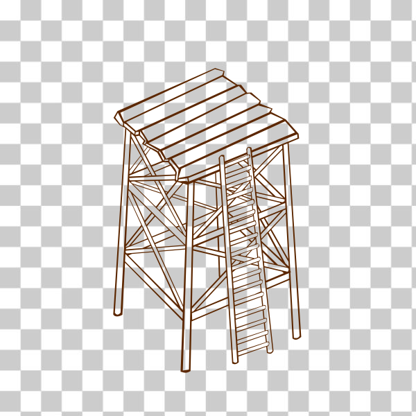 Free: SVG Vector drawing of role play game map icon for a watchtower ...