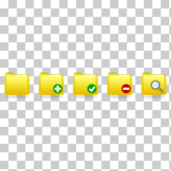 Free: SVG Vector drawing of selection of yellow folder icons - nohat.cc