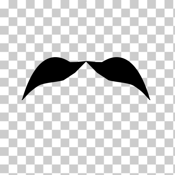 Free: SVG Vector drawing of spiky down mustache - nohat.cc