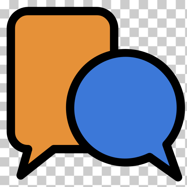 Free: SVG Vector drawing of square and round chat bubbles - nohat.cc