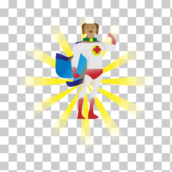 Free: SVG Vector drawing of superhero watchdog character - nohat.cc