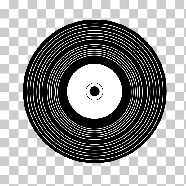 Record Clip Art Black And White Vector Illustration Of Vinyl Record