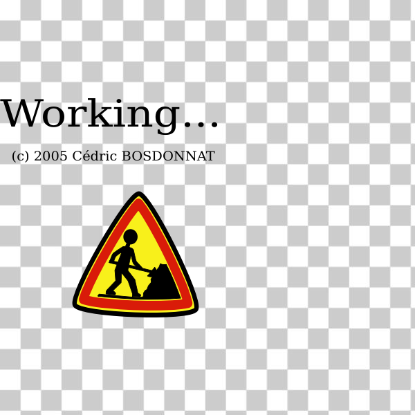 Free: SVG Vector drawing of working sign for a computer process - nohat.cc