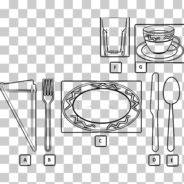 Free: SVG Vector graphics of basic table setting diagram - nohat.cc