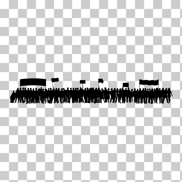 Free: SVG Vector graphics of big protest march - nohat.cc