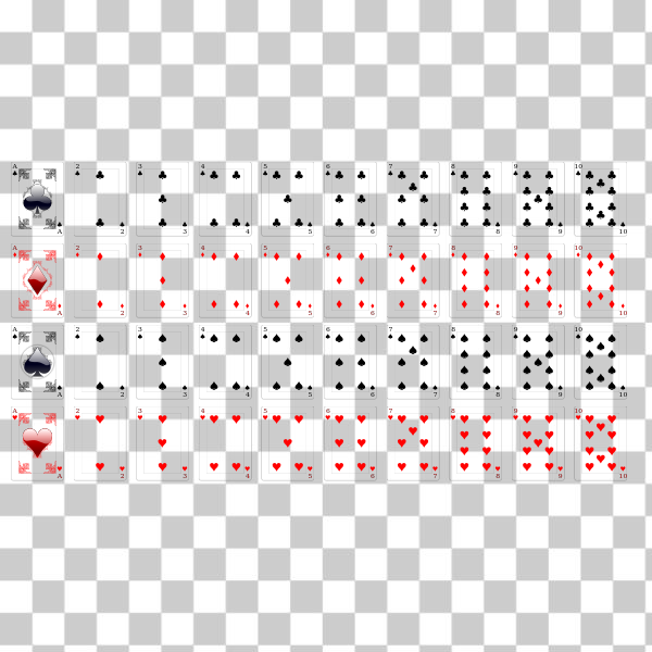 Free: SVG Vector graphics of deck of playing cards face up - nohat.cc