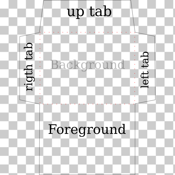 Free: SVG Vector graphics of envelope template - nohat.cc