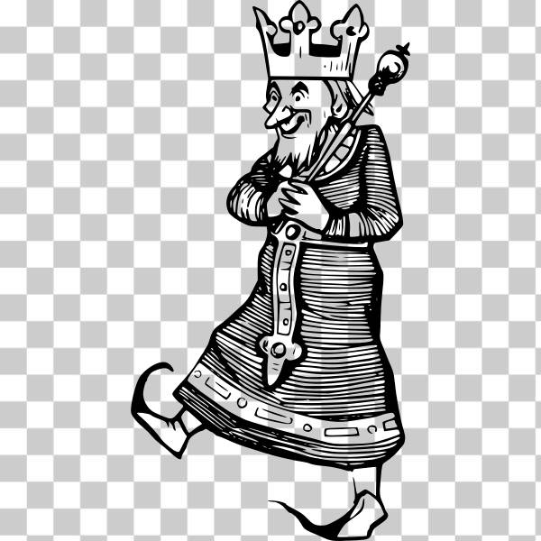 Free: SVG Vector graphics of greedy old king walking - nohat.cc
