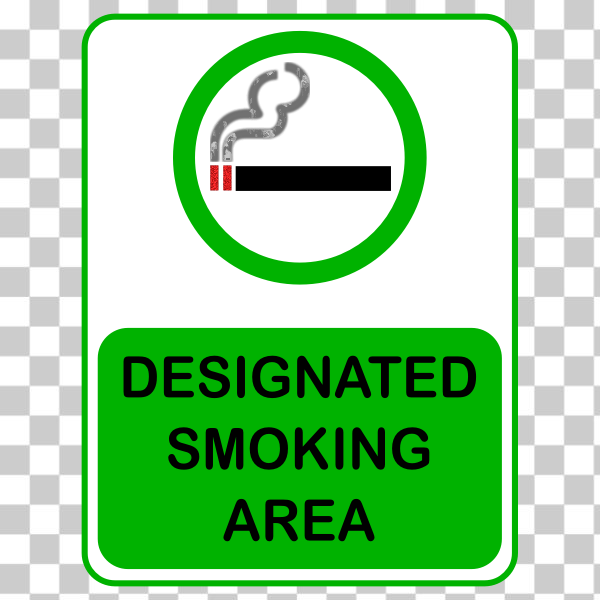 Free: SVG Vector graphics of green designated smoking area sign - nohat.cc