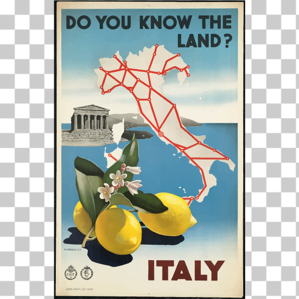 Free: SVG Vector graphics of Italian vintage travel poster - nohat.cc