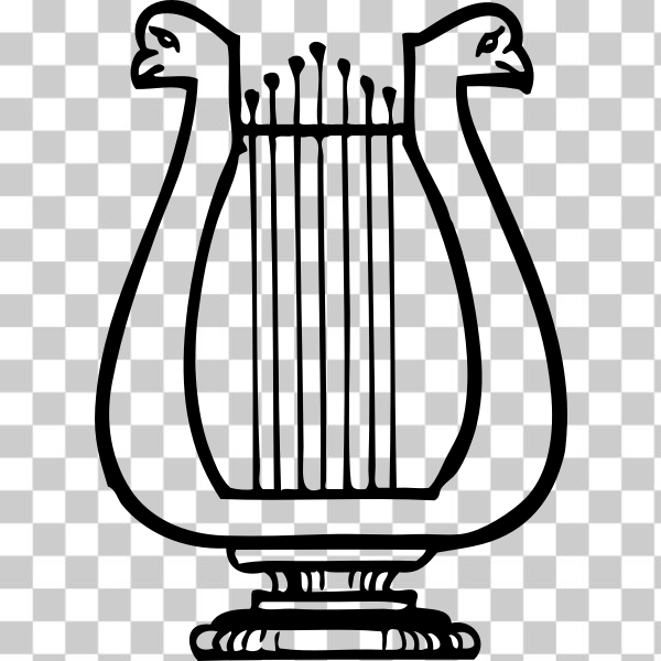 Free: SVG Vector graphics of lyre instrument - nohat.cc