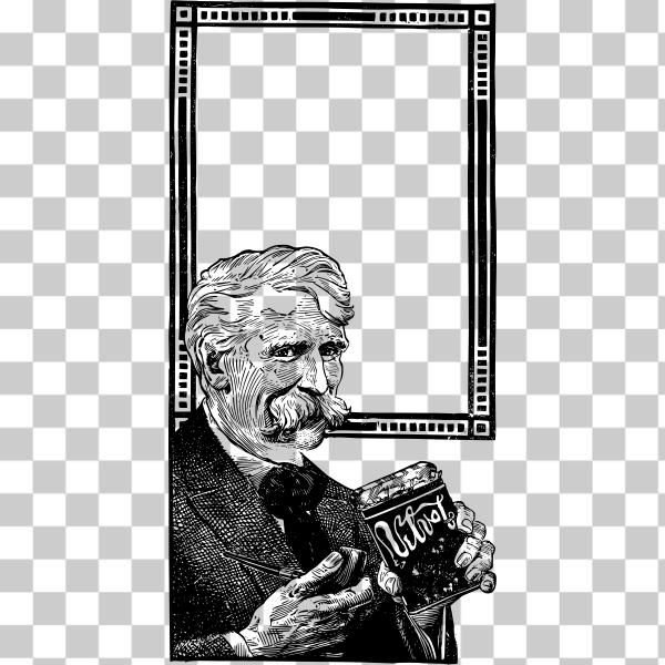 Free: SVG Vector graphics of mustache man frame - nohat.cc