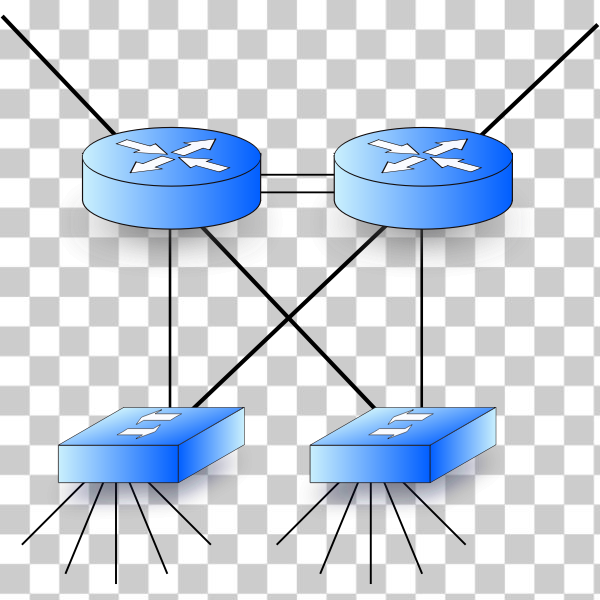 Free: SVG Vector graphics of network diagram with two routers and two ...