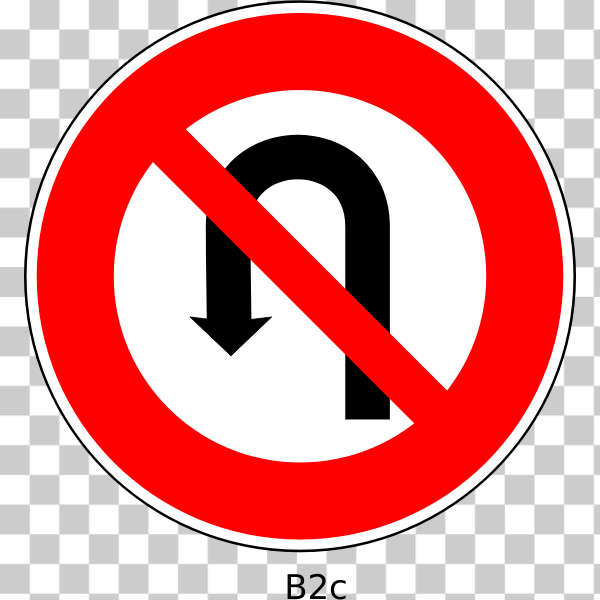 Free: SVG Vector graphics of no U-turn prohibitory traffic sign - nohat.cc