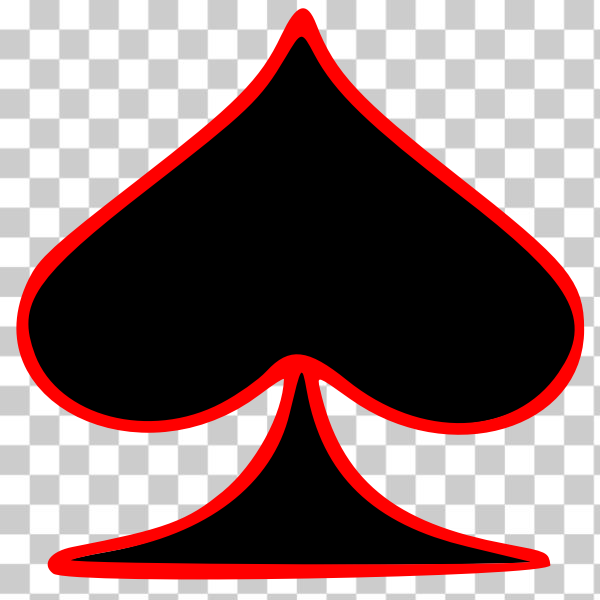 Free: SVG Vector graphics of outlined spade playing card symbol - nohat.cc