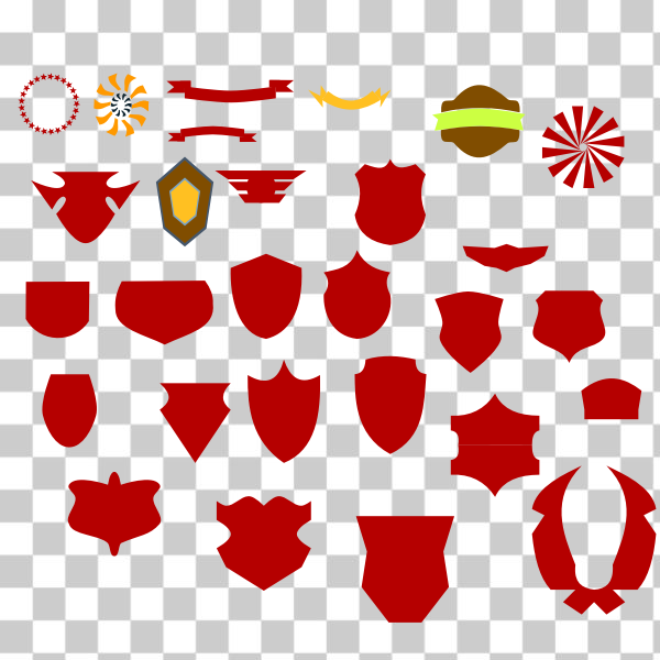 Free: SVG Vector graphics of random collection of non-specific emblems ...