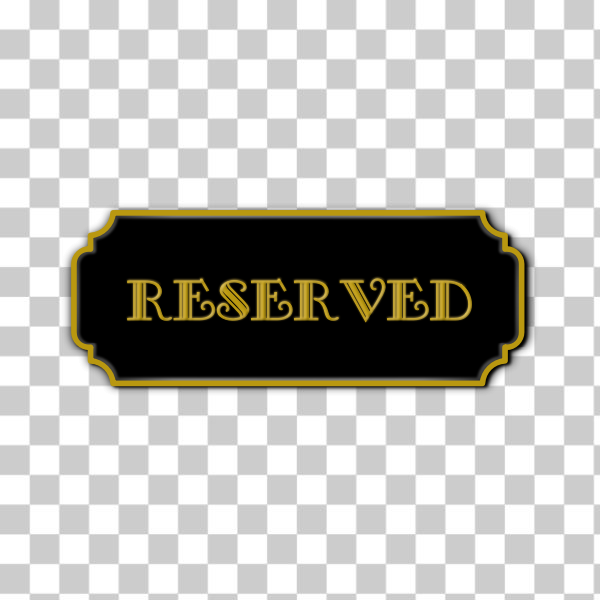 Free: SVG Vector graphics of reserved door sign - nohat.cc
