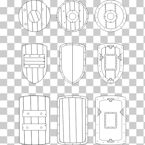 Free: SVG Vector graphics of selection of medieval shields - nohat.cc