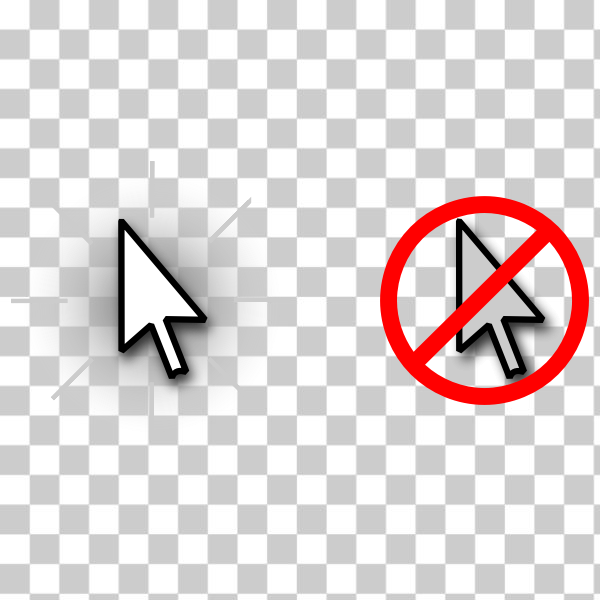 Free: SVG Vector graphics of show or hide mouse cursor icons - nohat.cc