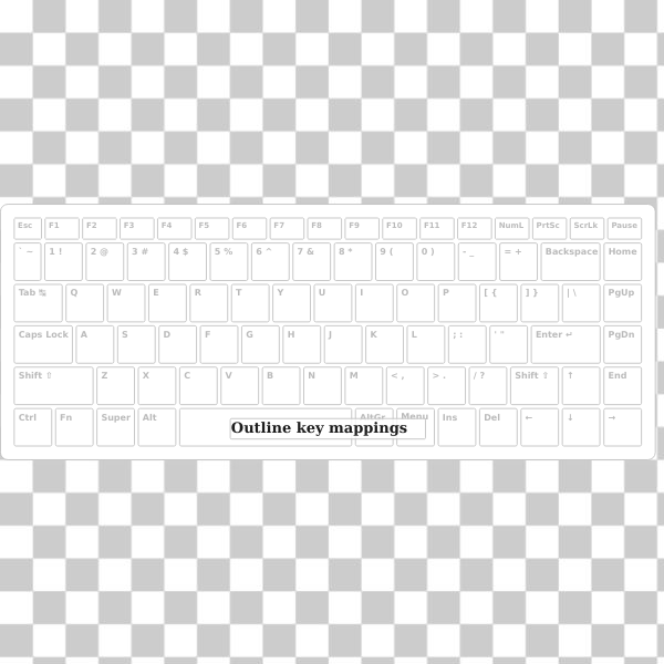 Free: SVG Vector graphics of simple keyboard outline for key mapping ...