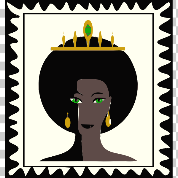 Free: SVG Vector graphics of stamp with queen - nohat.cc