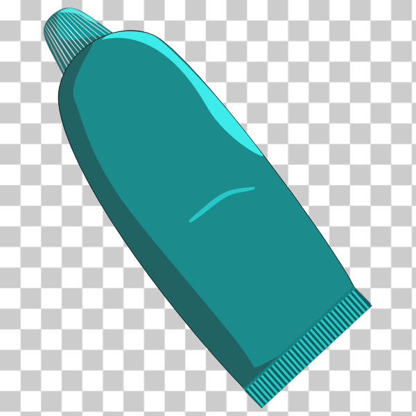 Free: SVG Vector graphics of toothpaste in turquoise tube - nohat.cc