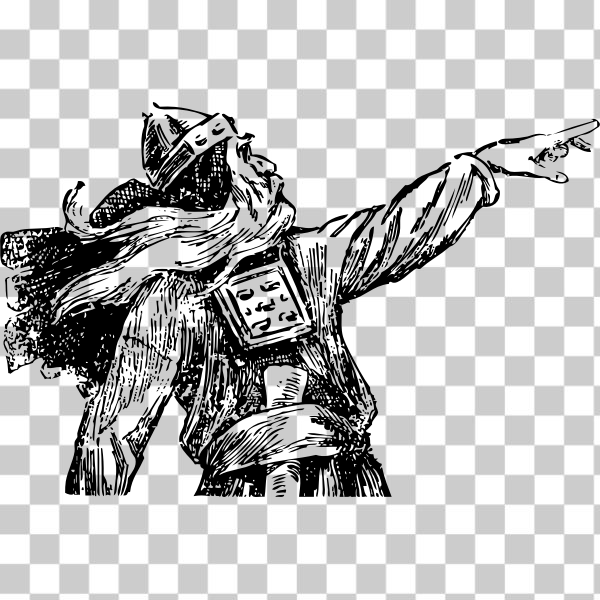 Free: SVG Vector graphics of viking pointing with finger - nohat.cc