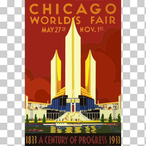 Free: SVG Vector graphics of vintage poster of Chicago World039s Fair ...