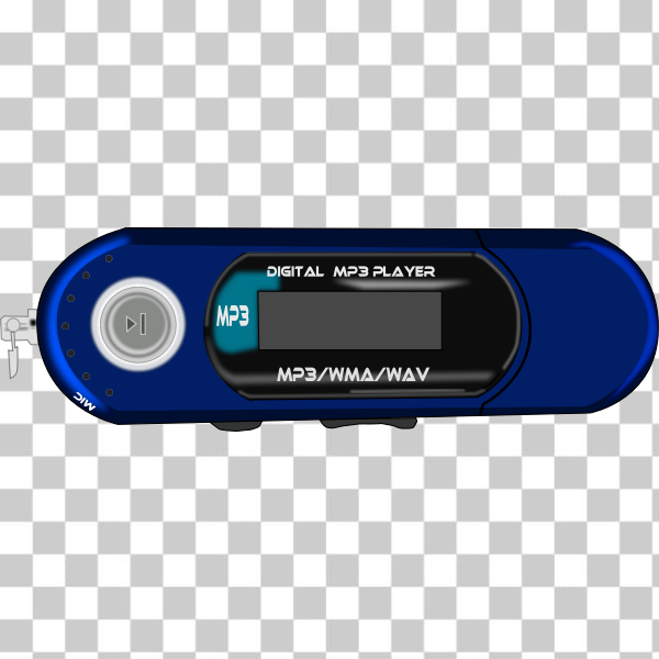 Free: SVG Vector illustration of a blue MP3 player - nohat.cc