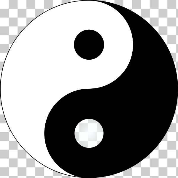 Free: SVG Vector illustration of basic Ying-Yang symbol - nohat.cc