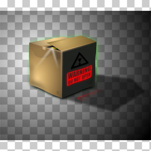 Free: SVG Vector illustration of box with do not open warning sign on ...