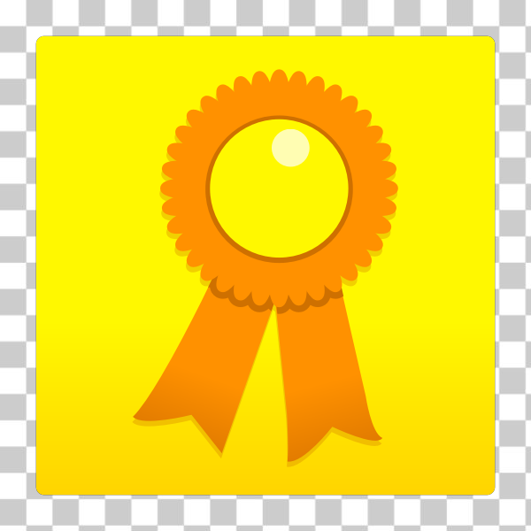 Free: SVG Vector illustration of contest winner orange ribbon - nohat.cc