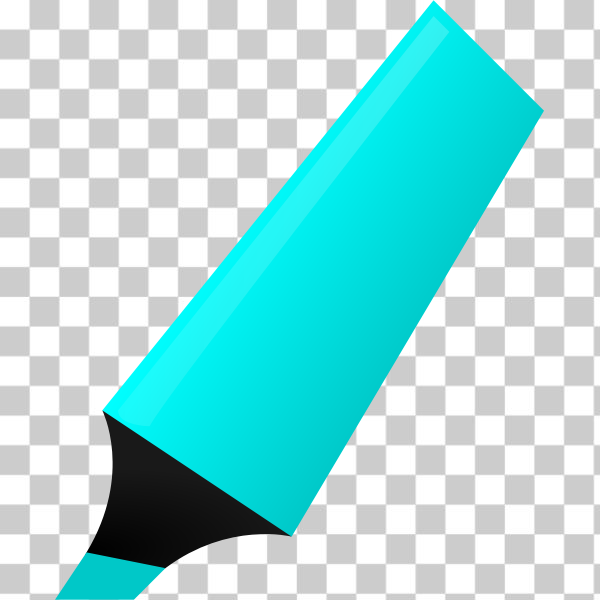 Free: SVG Vector illustration of cyan highlighter - nohat.cc