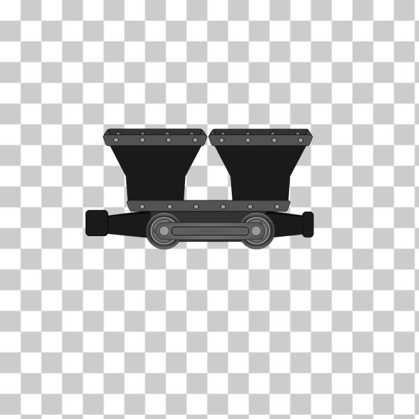 Free: SVG Vector illustration of double mining car - nohat.cc