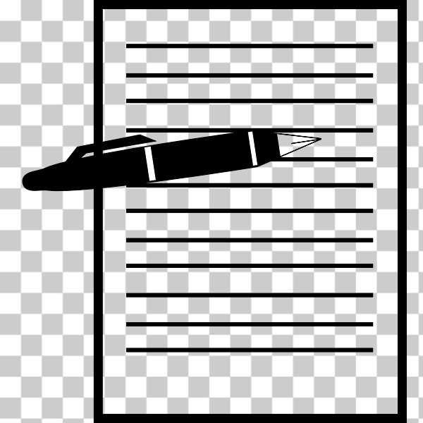 Free: SVG Vector illustration of fountain pen over paper sheet - nohat.cc