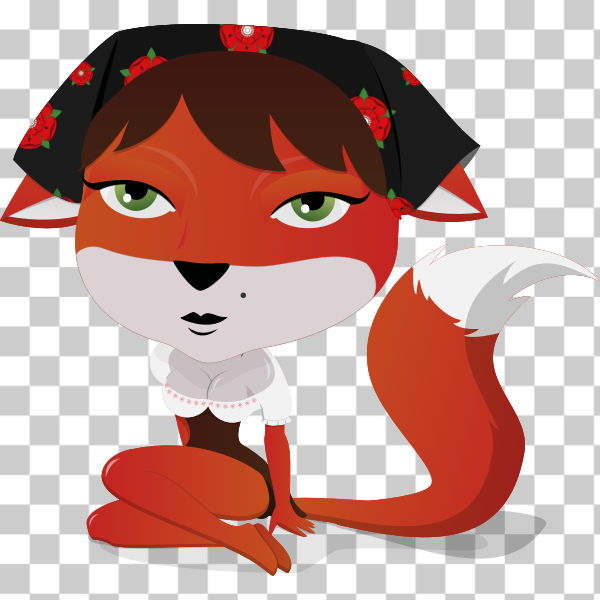 Free: SVG Vector illustration of foxy lady character - nohat.cc