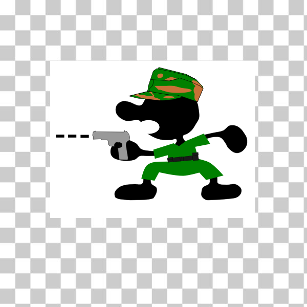 Free: SVG Vector illustration of guy with a gun - nohat.cc