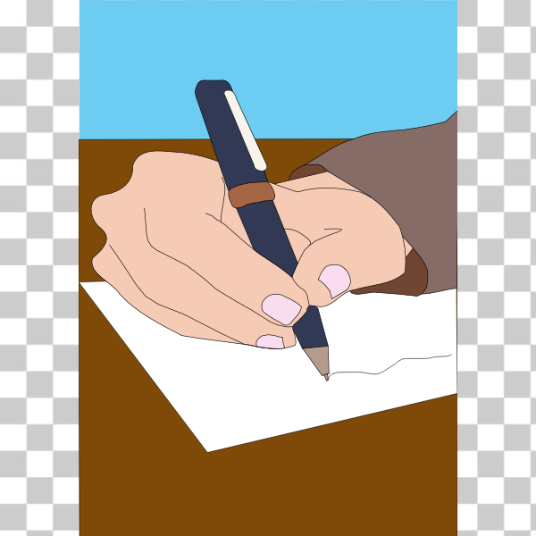 Free: SVG Vector illustration of hand and pen - nohat.cc