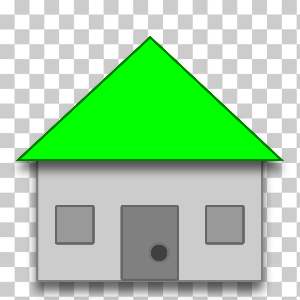 Free: SVG Vector illustration of house with green roof - nohat.cc