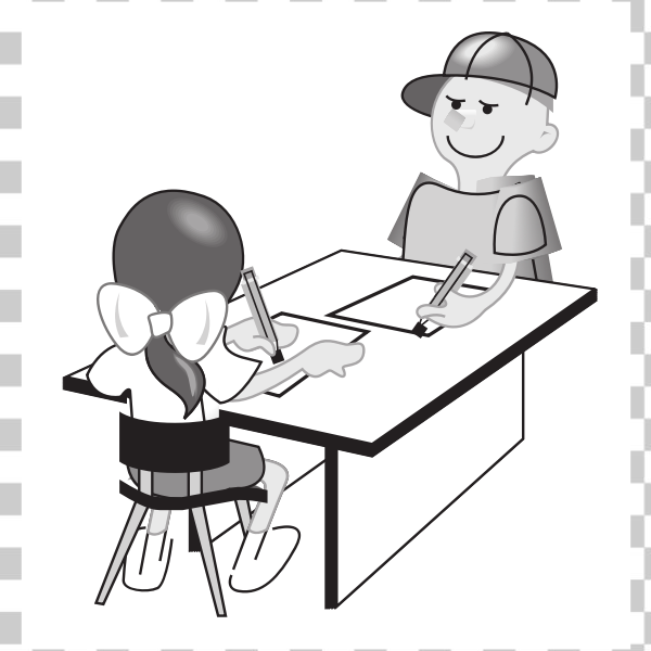 Free: SVG Vector illustration of kids drawing - nohat.cc