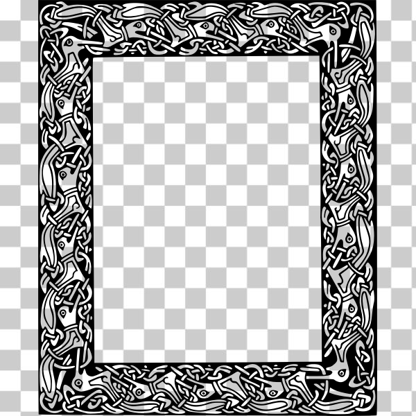 Free: SVG Vector illustration of knotwork themed frame - nohat.cc