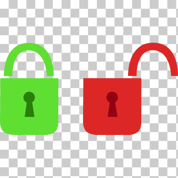 Free: SVG Vector illustration of open and close lock pictograms - nohat.cc