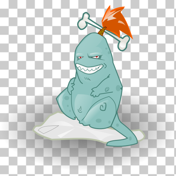 Free: SVG Vector illustration of primitive monster - nohat.cc