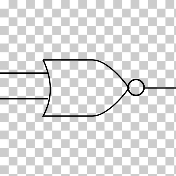 Free: SVG Vector illustration of quotnorquot electronics logic symbol ...