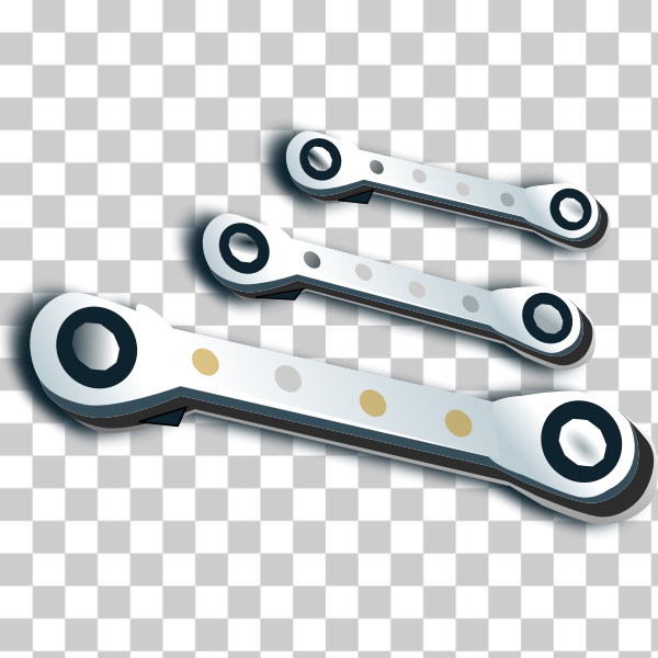 Free: SVG Vector illustration of set of ratchet spanners - nohat.cc