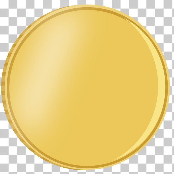 Free: SVG Vector illustration of shiny gold coin with reflection - nohat.cc
